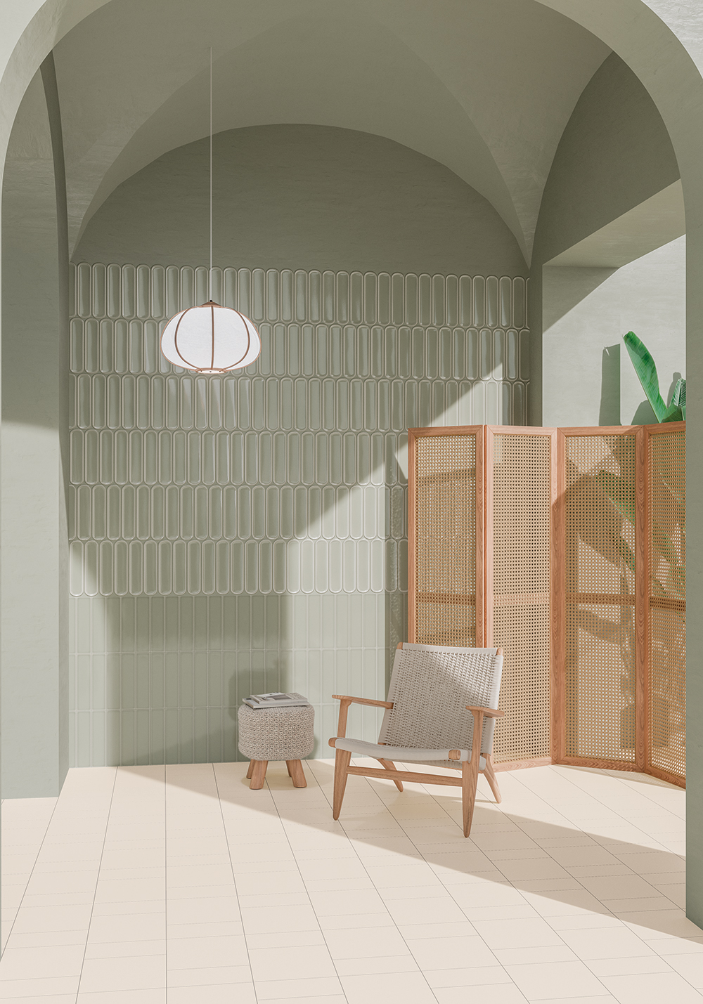 MVG 1358 Aquarelle O Mint Grey Mockup 1 - Mosaico Vero