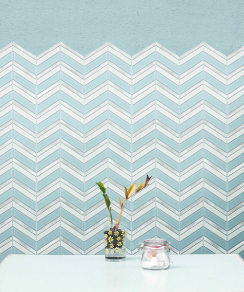 Chevron button - Mosaico Vero